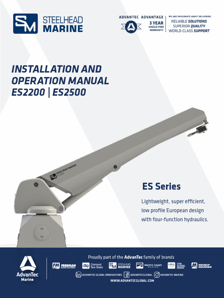 ES2200 ES2500 InstManual | PDF | Crane (Machine) | Screw