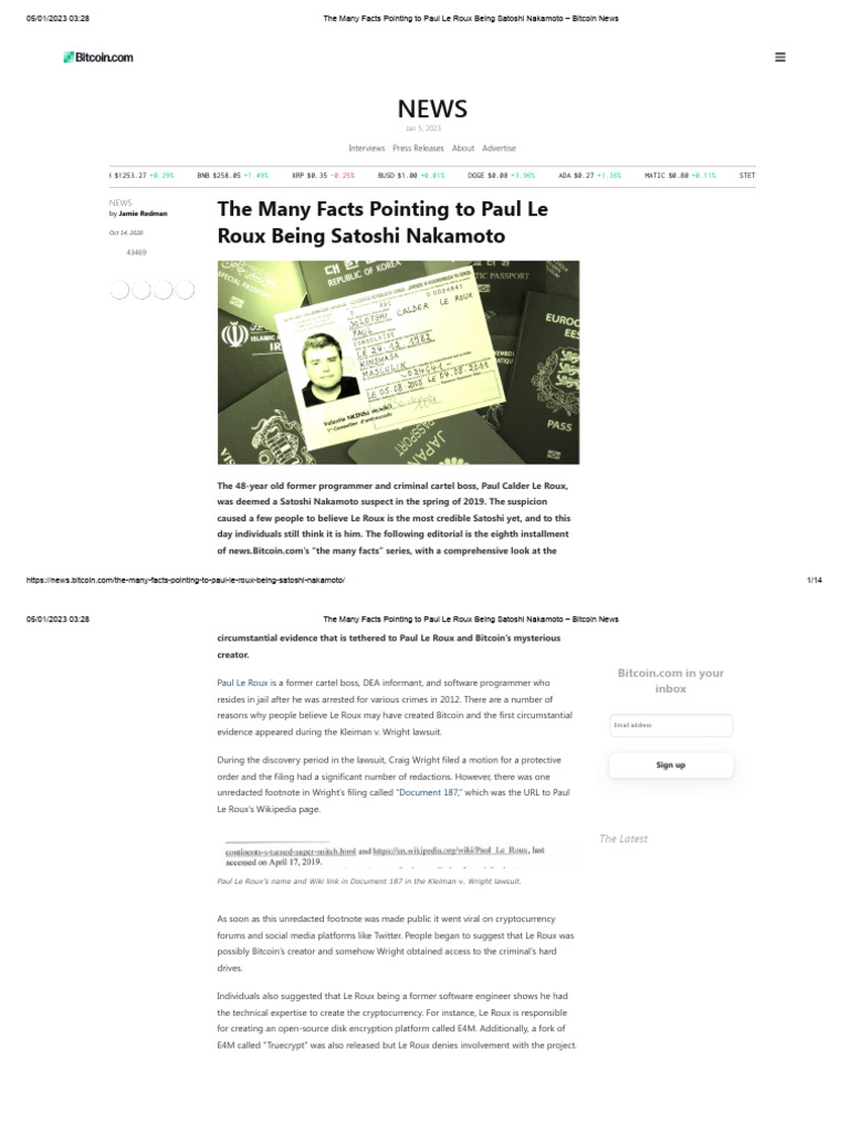The Many Facts Pointing To Paul Le Roux Being Satoshi Nakamoto ...