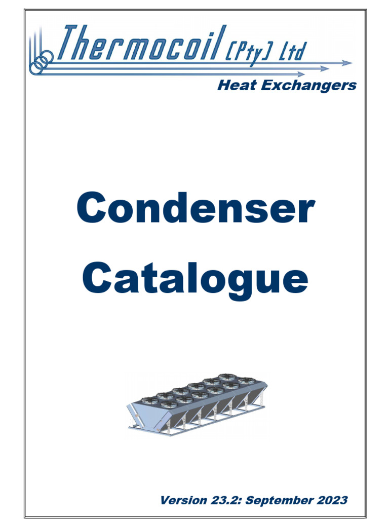 Thermocoil Catalogue Condensers | PDF | Heat Exchanger | Mains Electricity