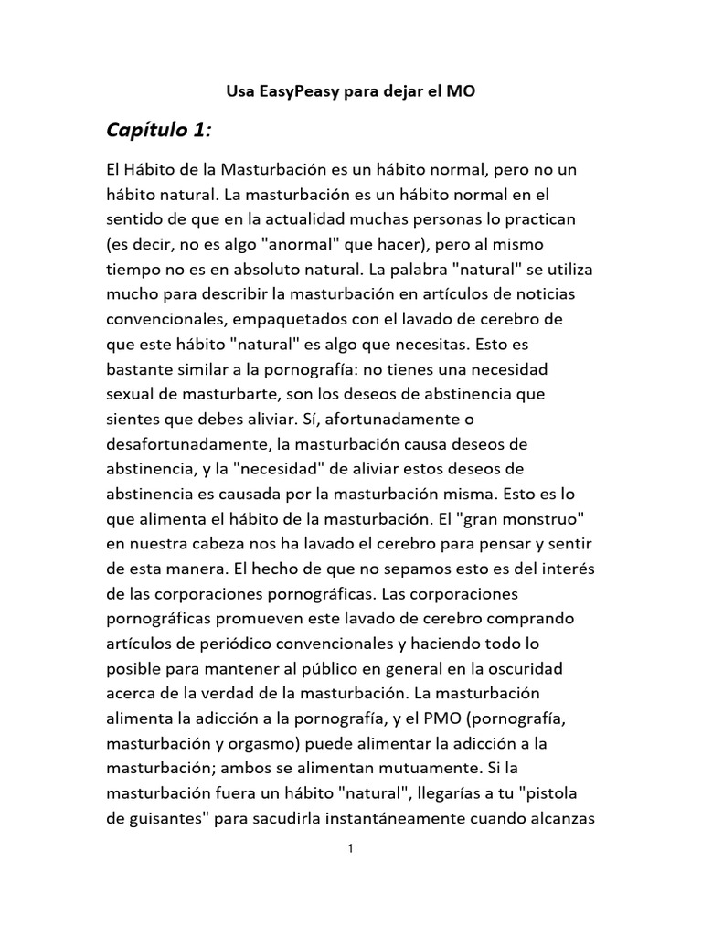 Use EasyPeasy To Quit MO Español | PDF | Masturbación | Placer