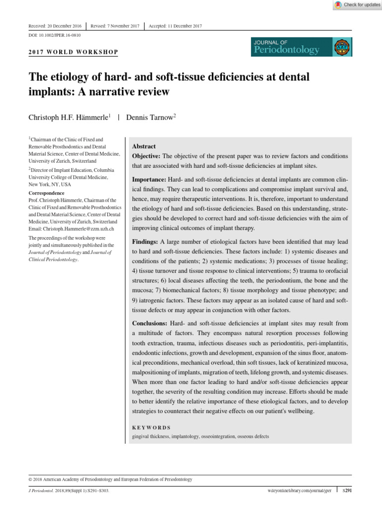 34 Journal of Periodontology - 2018 - H Mmerle - The Etiology of Hard ...