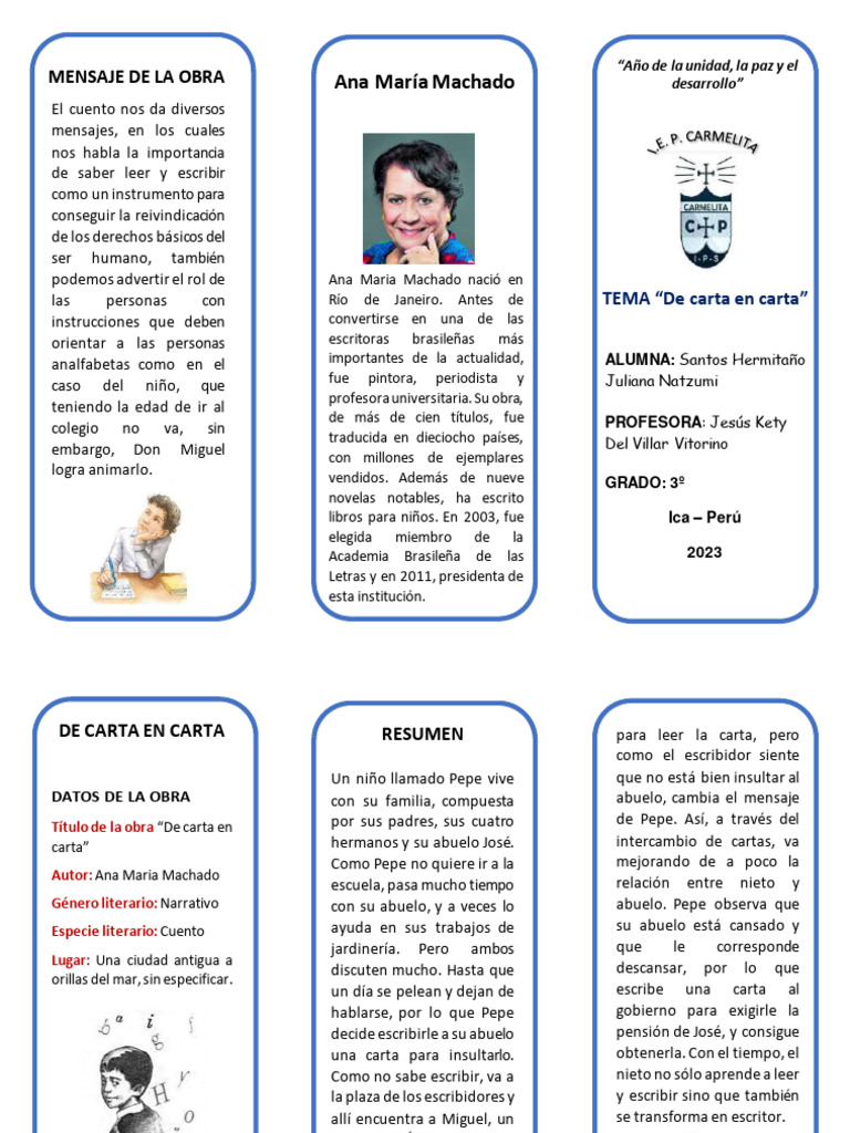 Triptico de Carta en Carta | PDF