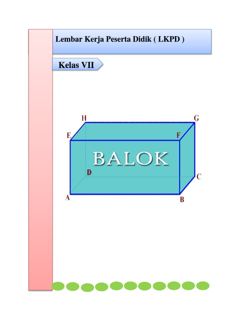 1. LKPD Materi Luas Permukaan Balok_Epi Ratna Sari_A1C020049_6A | PDF