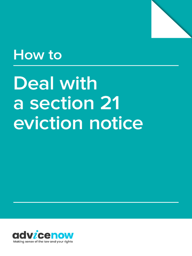 How To Deal With A Section 21 Eviction Notice 2022 - LR | PDF | Law