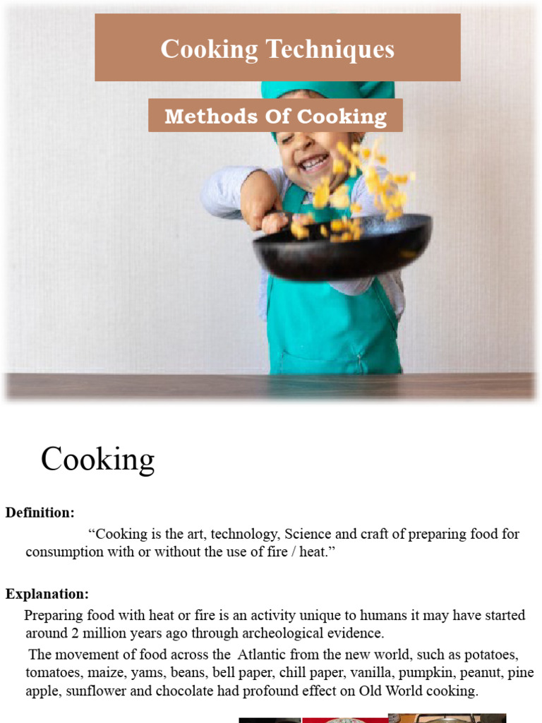 Presentation On CookingTechniques | PDF