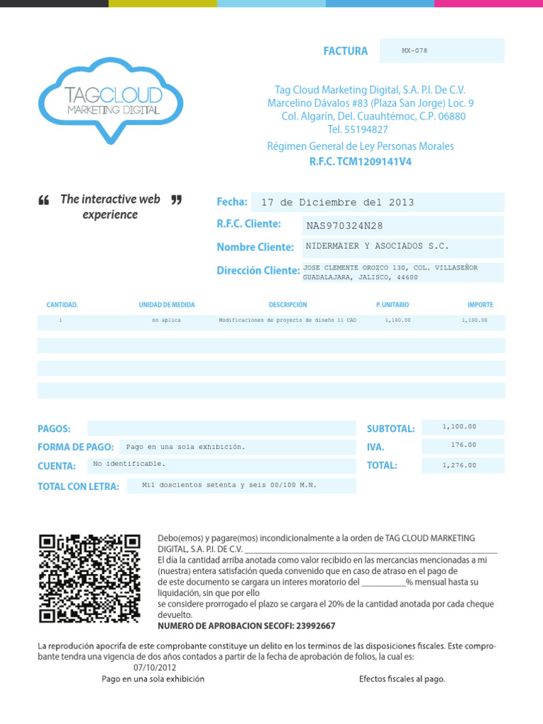 Factura 078 | PDF | Estándares del consorcio World Wide Web | Informática