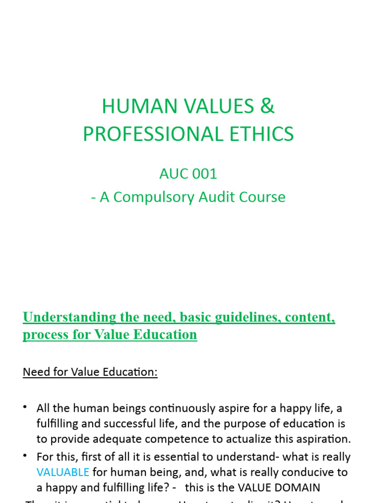 HV & PE-Module1 | PDF | Happiness | Love