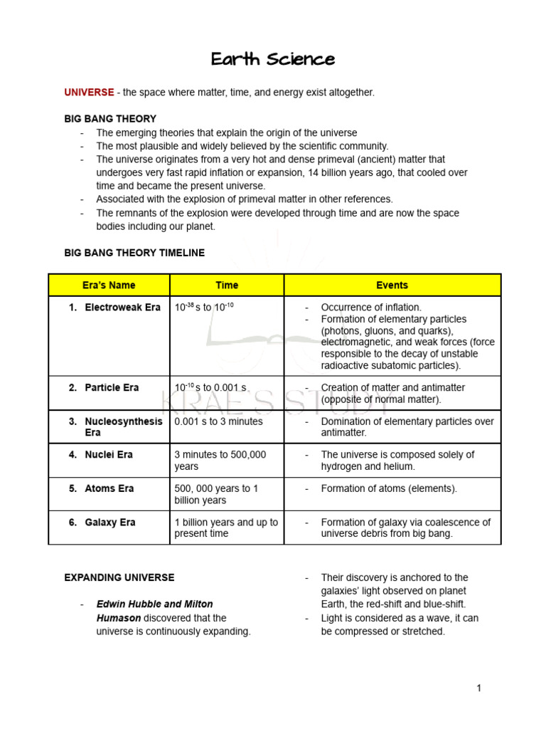 Earth and Science | PDF