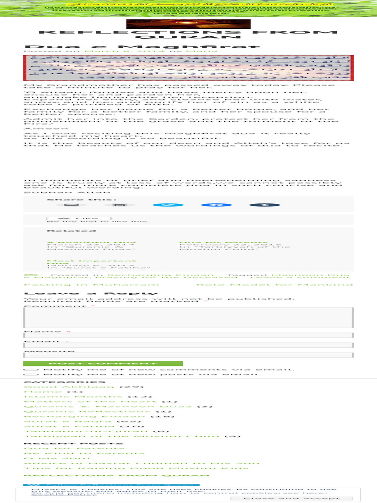 Dua e Maghfirat - Reflections From Quran | PDF | Abrahamic Religions ...