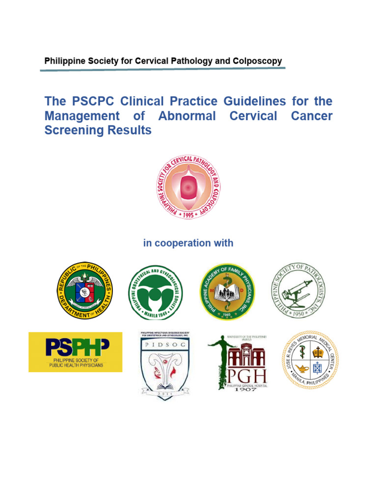 The PSCPC Clinical Practice Guidelines For The Management of Abnormal Cervical Cancer Screening ...