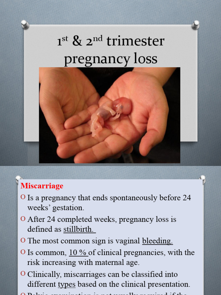 1st & 2nd Trimester Pregnancy Loss | PDF | Miscarriage | Pregnancy