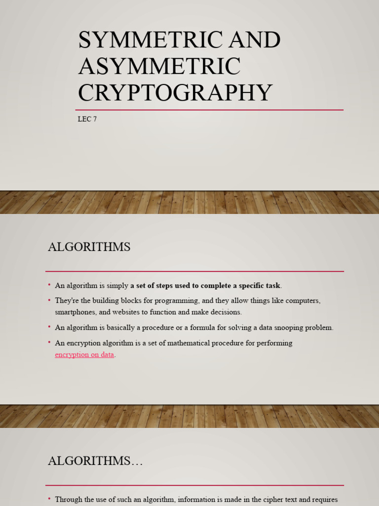 Lec # 7 Symmetric and Asymmetric Cryptography | Download Free PDF ... Lec # 7 Symmetric and Asymmetric Cryptography | Download Free PDF ...