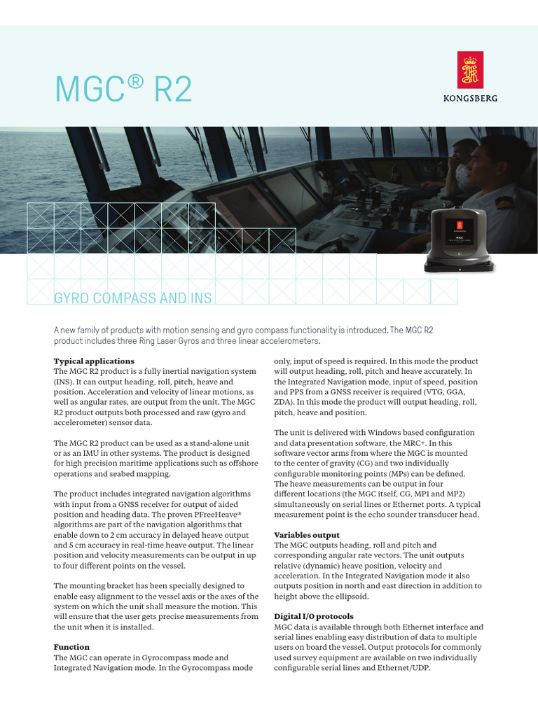 MGC r2 Gyro Compass and Ins | PDF | Inertial Navigation System | Computing