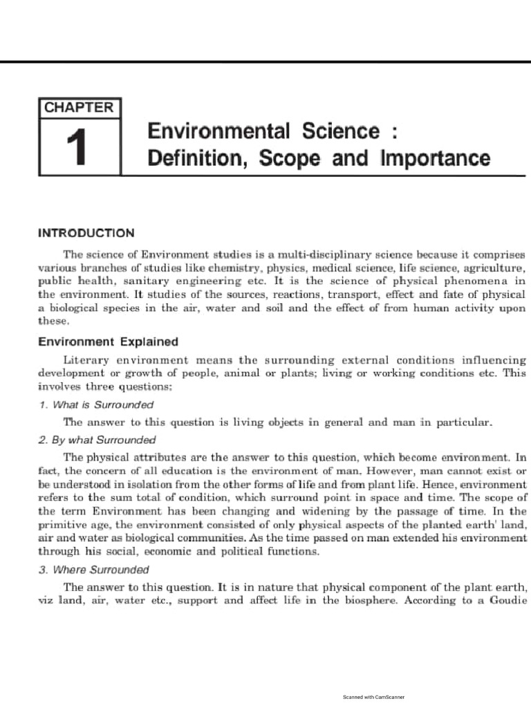 Environmental Studies | PDF