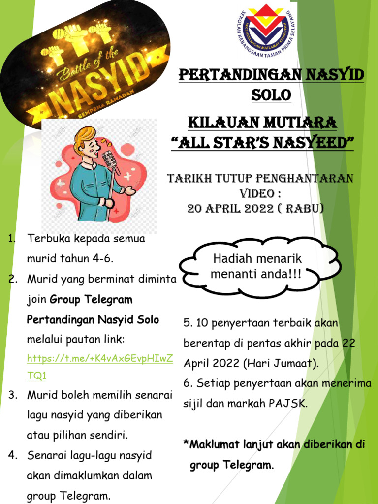 Poster - Pertandingan Nasyid | PDF