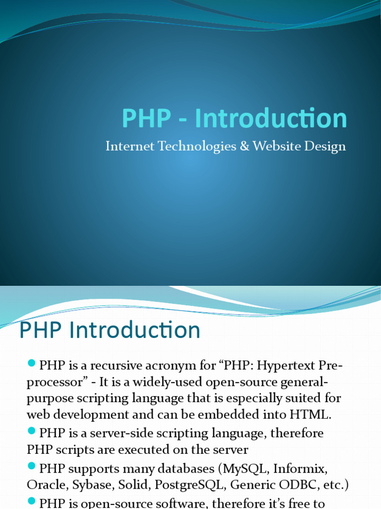 Php Intro Pdf Php Control Flow