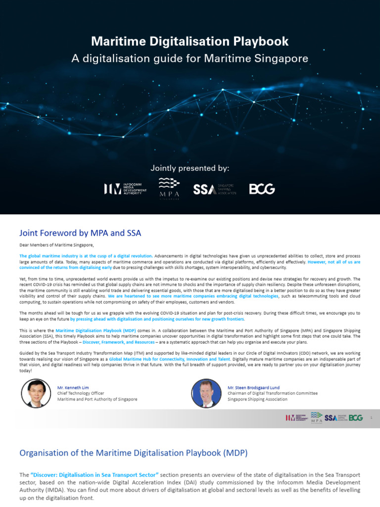 Maritime Digitalisation Playbook 200611 Maindeck | PDF