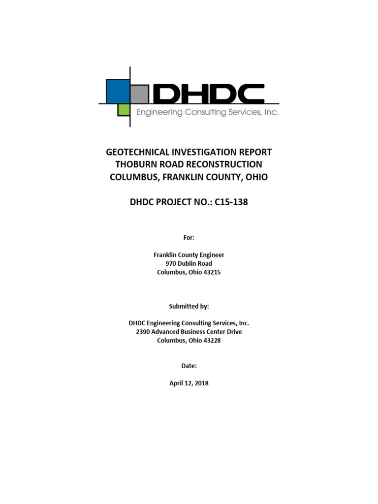 Geotechnical Investigation Report 006 | PDF | Road Surface | Concrete
