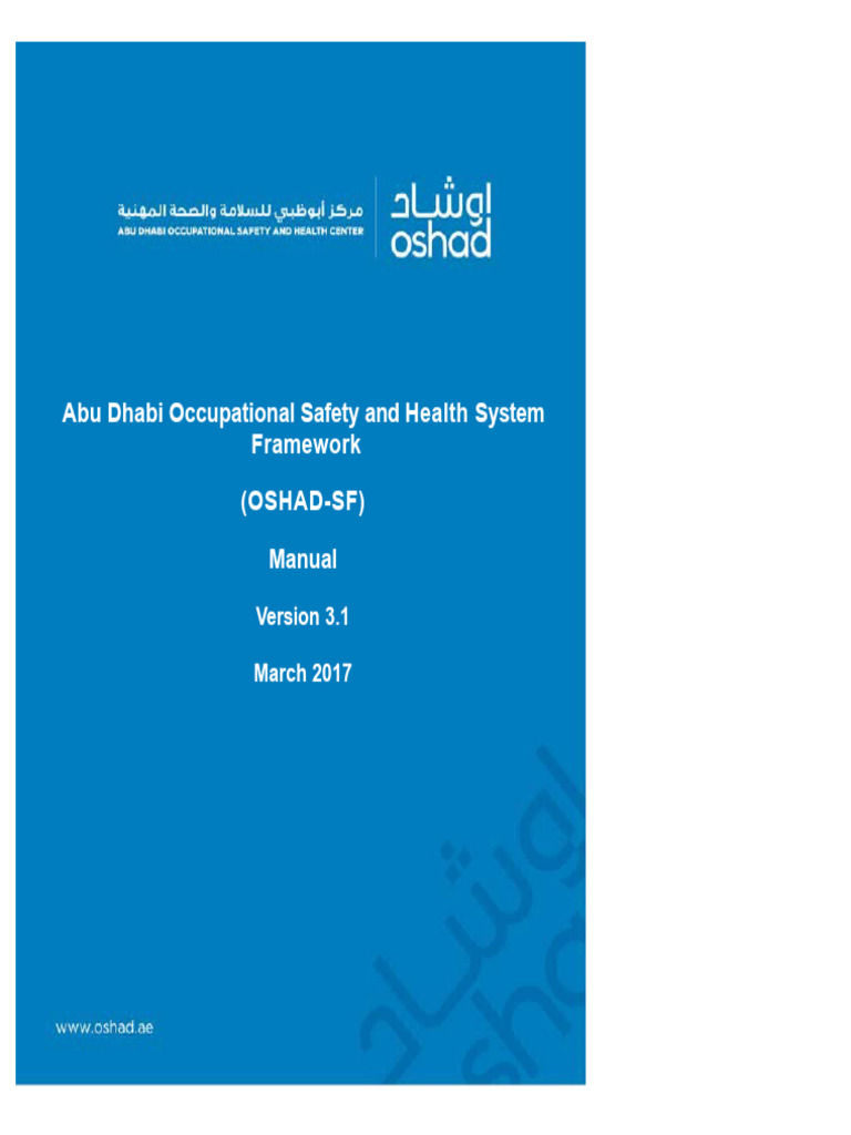 OSHAD Manual Eng | PDF | Occupational Safety And Health | Risk Management