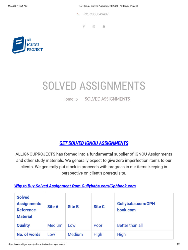 Ignou Project Solved Assignment | PDF | Science | Academic Degree