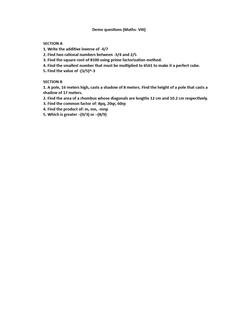 Demo Questions | PDF | Teaching Methods & Materials