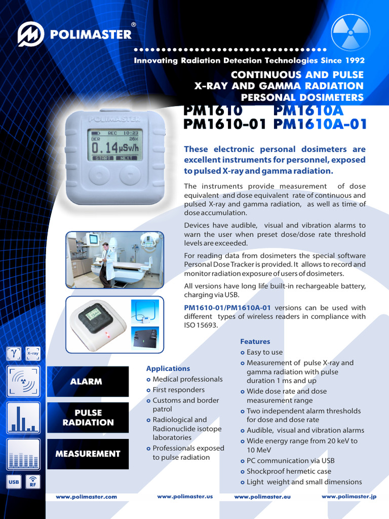 PM1610 | PDF | X Ray | Gamma Ray