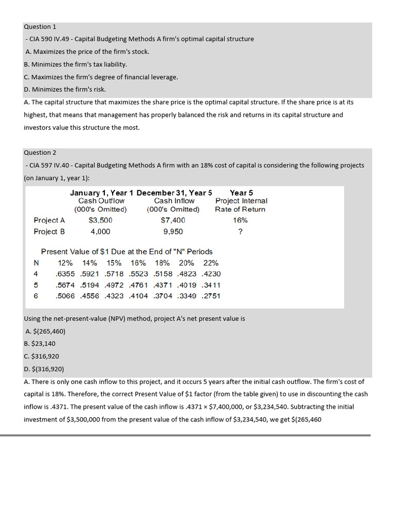 Fisability 2 | PDF | Net Present Value | Capital Budgeting