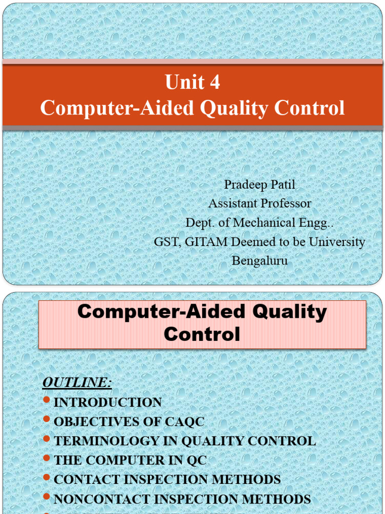 Computer Aided Quality Control | PDF | Computer Aided Design | Computer Vision