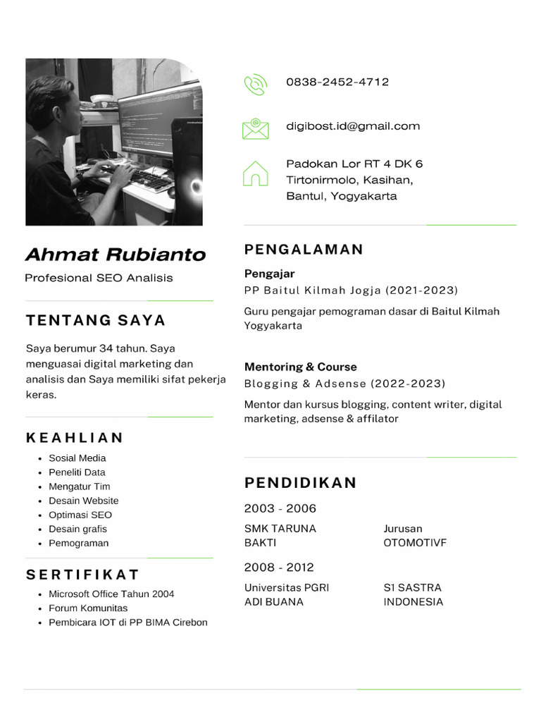 Curriculum Vitae Creative Start-Up Resume | PDF