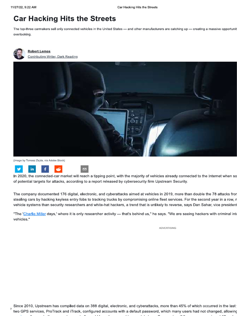 Car Hacking Hits The Streets | PDF