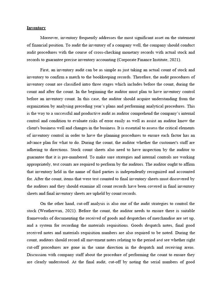 Audit Assignment | PDF