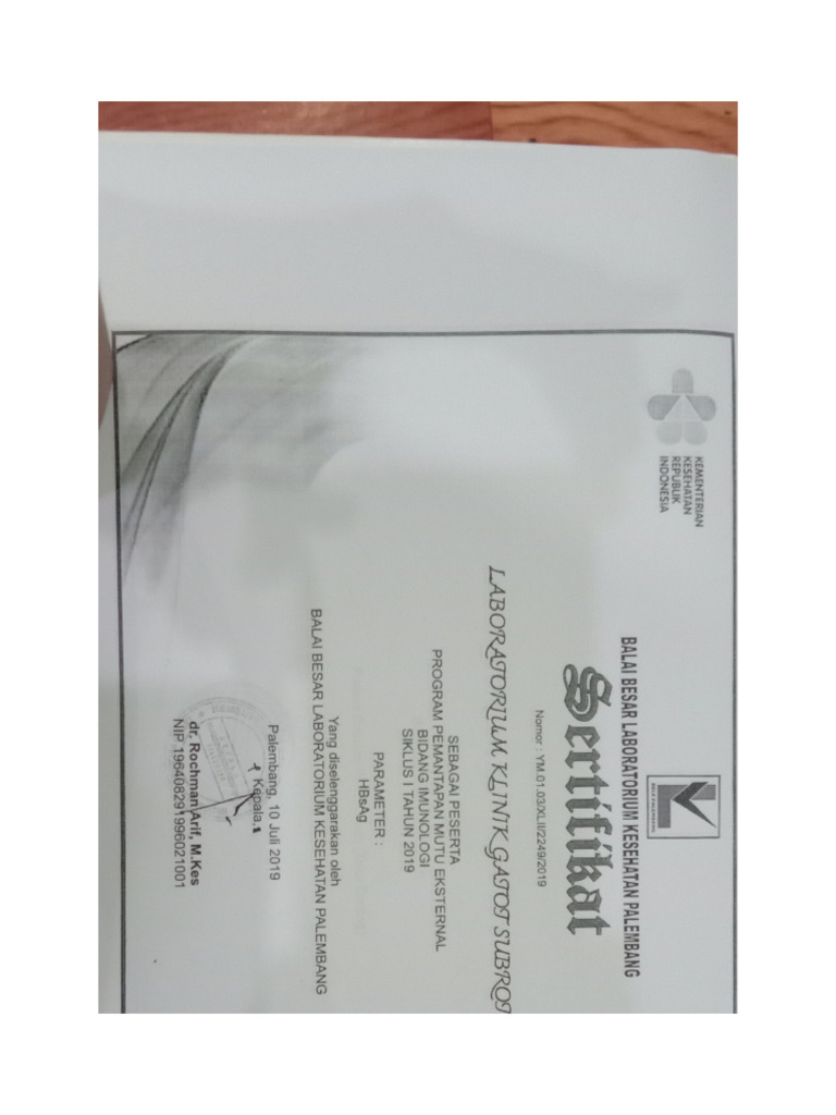 Bukti Pme Lab Rujukan | PDF