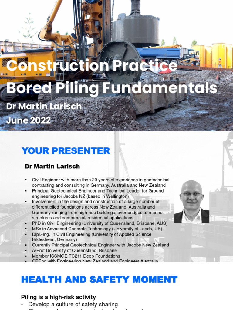 Bored Piling Fundamentals and Safety | PDF | Deep Foundation ...