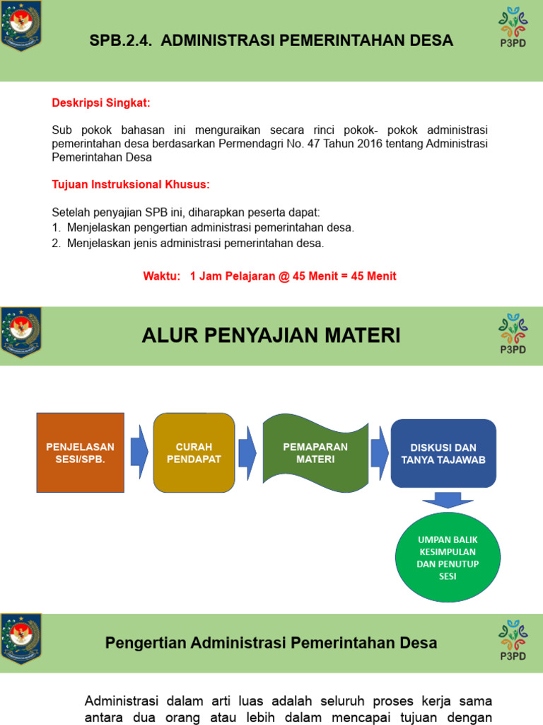Pb.2.3 Administrasi Pemerintahan Desa | PDF