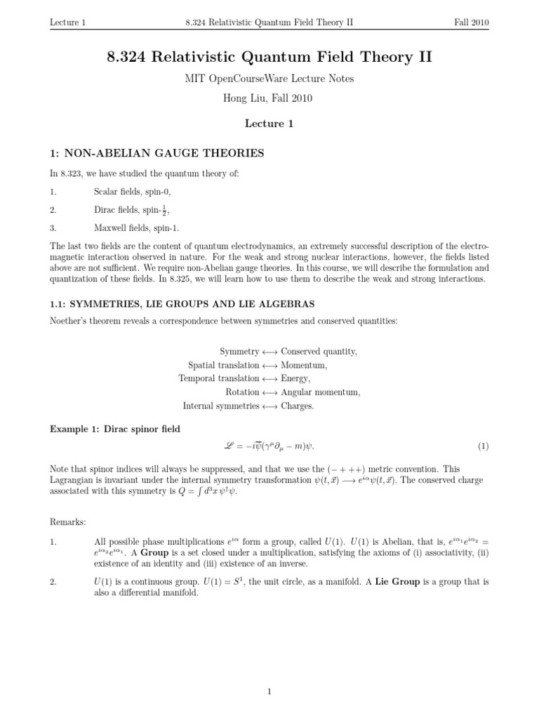 Lie Group | PDF | Group (Mathematics) | Lie Groups