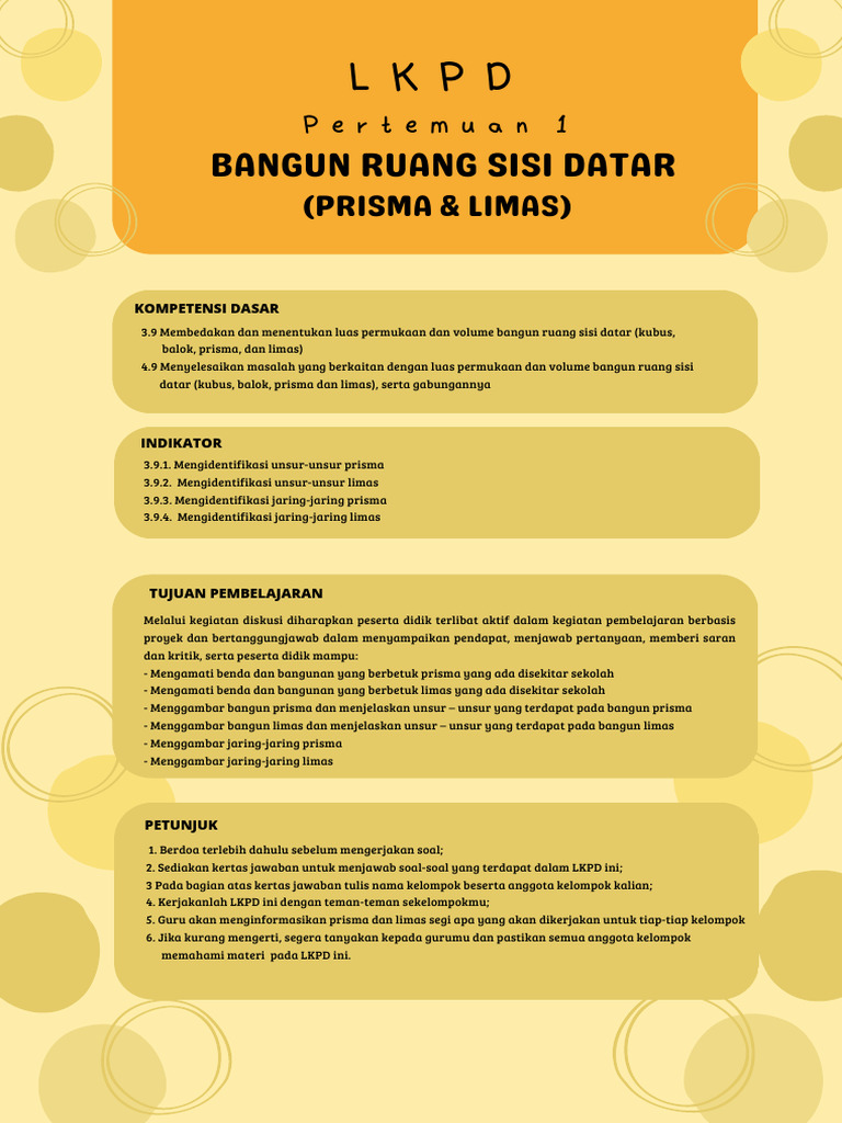 1 - LKPD Prisma Limas Yang Paling Fix-1 | PDF