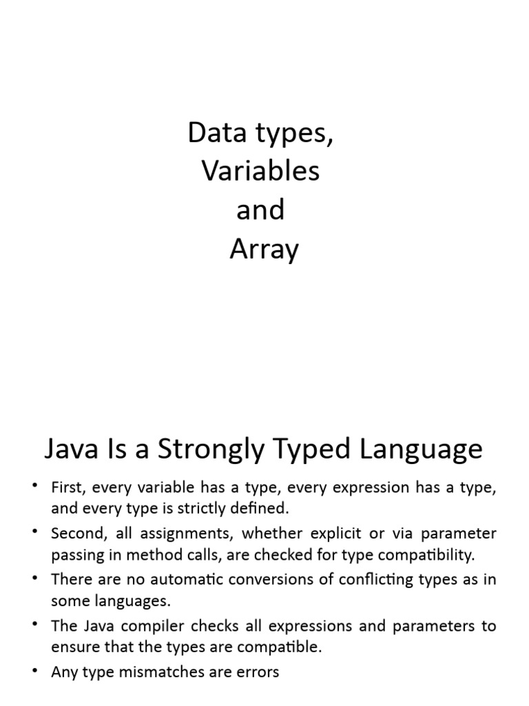 2-Data Types and Variables | PDF