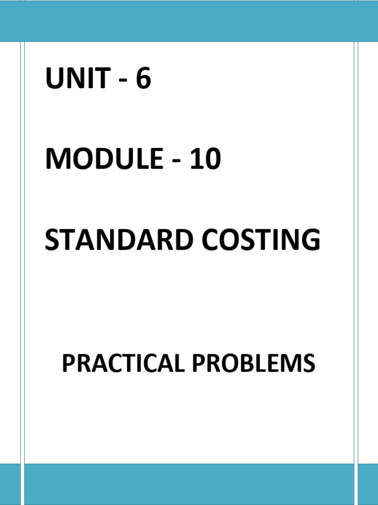 7166materials Problems-Standard Costing | PDF | Variance | Financial Economics