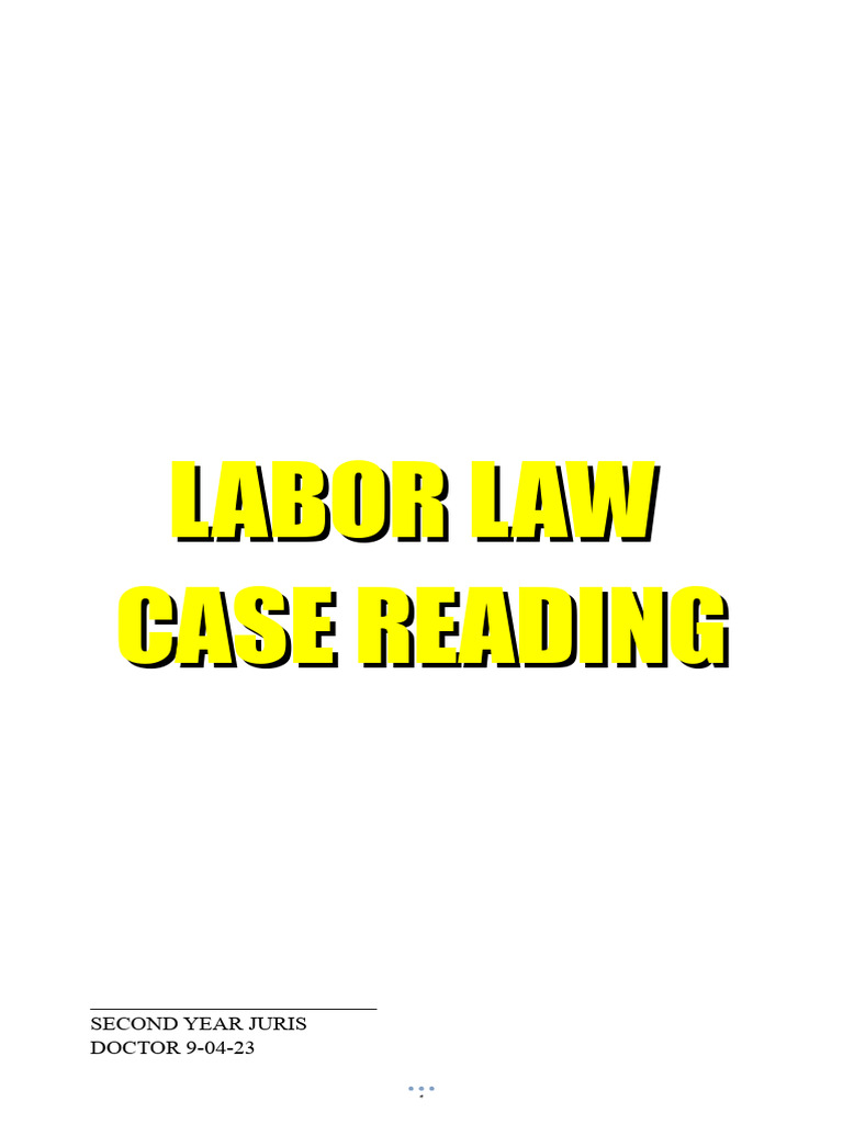 Labor Cases | PDF | Overtime | Employment