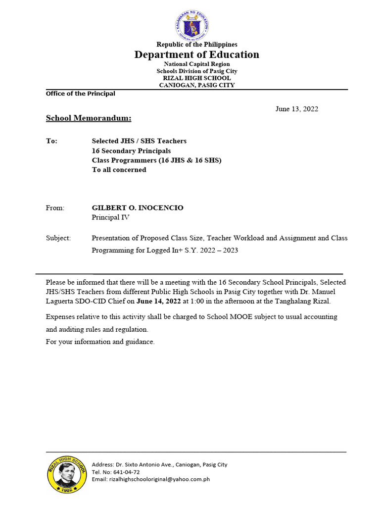 Notice of Meeting | PDF | Educational Institutions | Schools