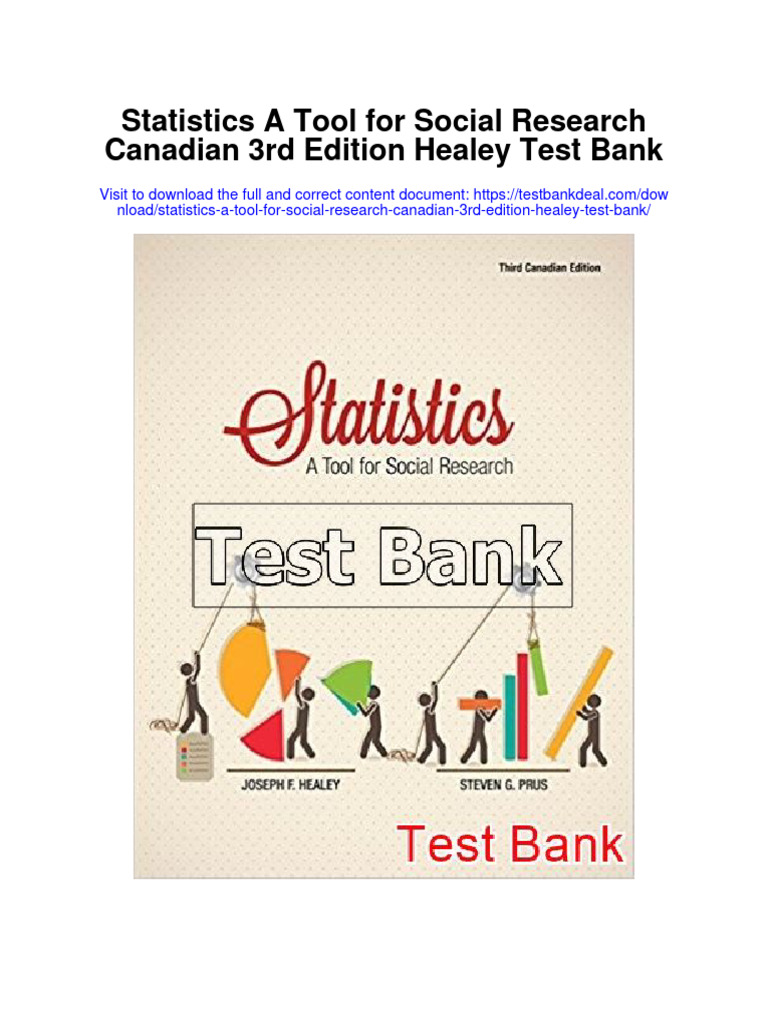 Statistics A Tool For Social Research Canadian 3rd Edition Healey Test