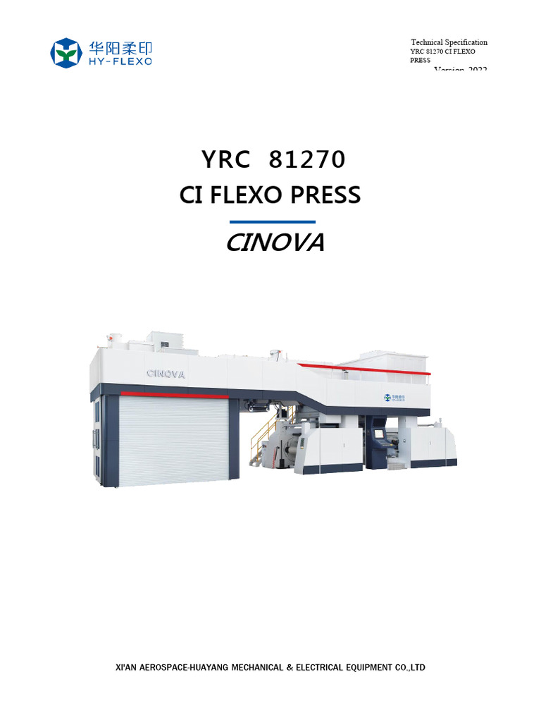 Cinova-CI Flexo Press | Download Free PDF | Electric Motor | Machines