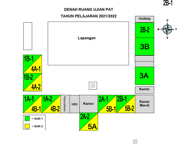 Denah Ruang Ujian Pat | PDF