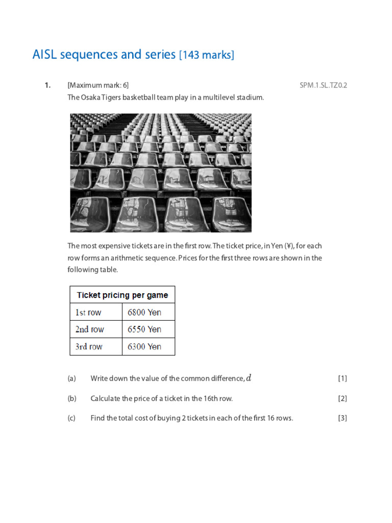 Tutorial On AISL Sequences and Series | PDF