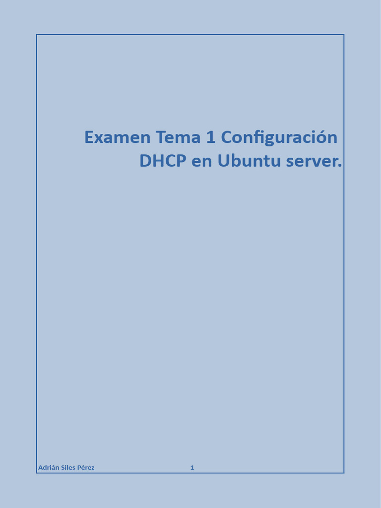 Exam Ent 1 Servicios en Red | PDF | Dirección IP | Servidor (Computación)