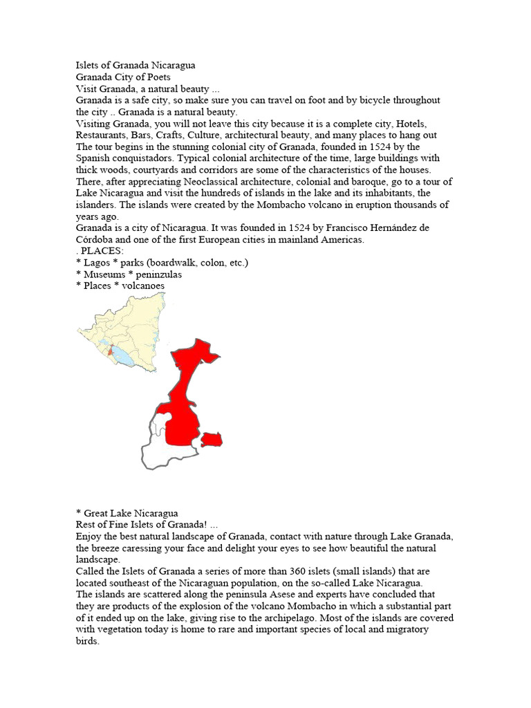 Islets of Granada Nicaragua | PDF