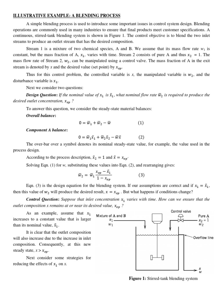 II - Illustrative Example Blending Process | PDF | Applied Mathematics ...