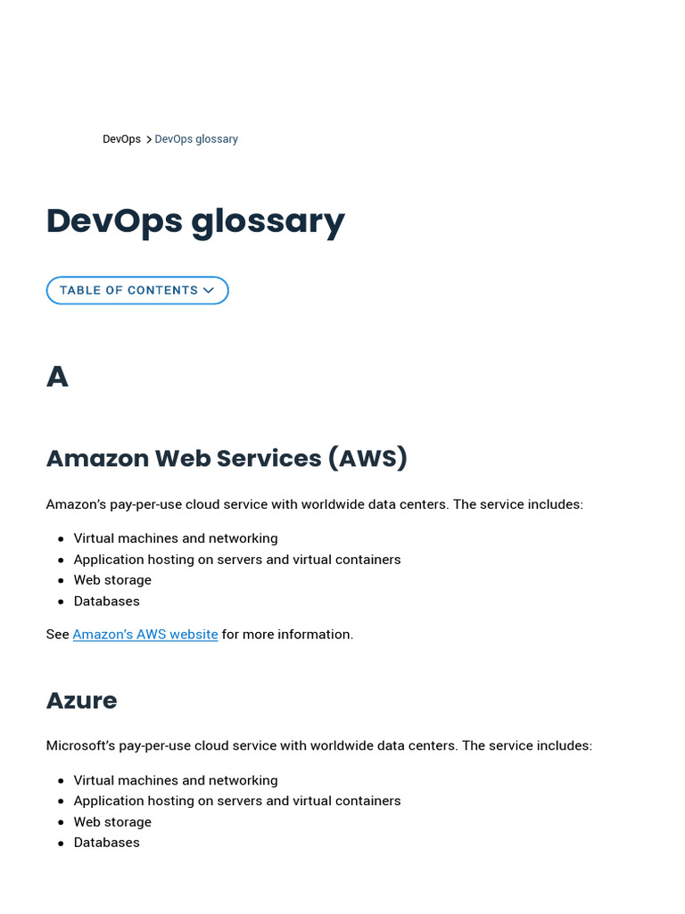 Devops Glossary The Devops Engineer S Handbook Pdf Cloud Computing Version Control