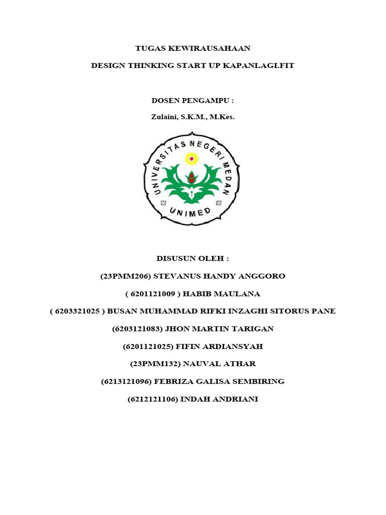 Tugas Design Thinking Kewirausahaan | PDF