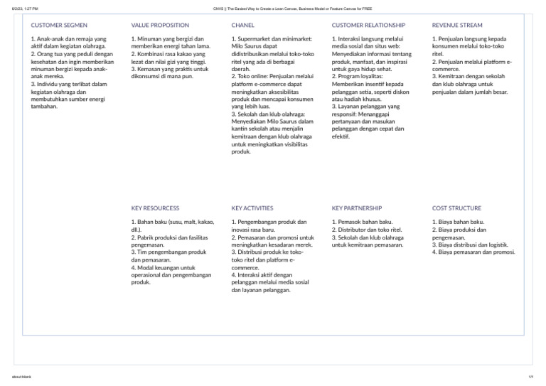 Lean Model Canvas | PDF